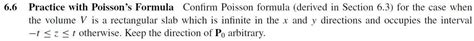 Practice With Poisson S Formula Confirm Poisson Chegg Com