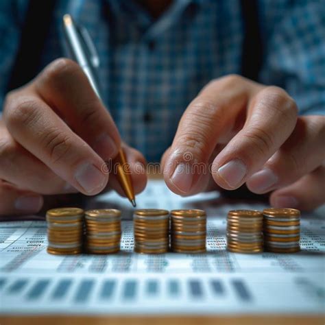 Financial Calculations Businessman Computes Interest Dividend Income