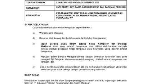 Kkm Makanan 2 • Kerja Kosong Kerajaan