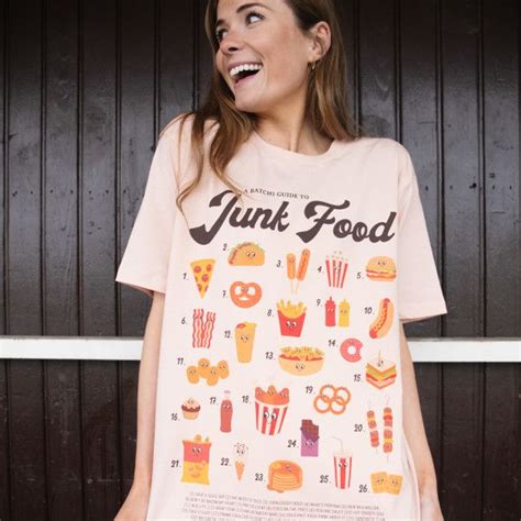 Junk Food Guide Womens Graphic T Shirt Hardtofind Tshirt