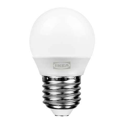 Solhetta Led Bulb E14 470 Lumen Globe Opal White Ikea