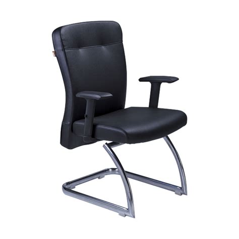 Gp 178 Leatherette Visitor Chair By Geeken Pu Fixed Handle