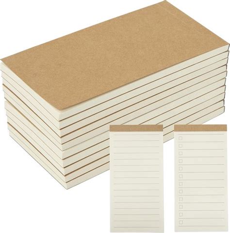 Set Van 10 Mini Notitieboekjes Kraftpapier Ongevoerdgelinieerd