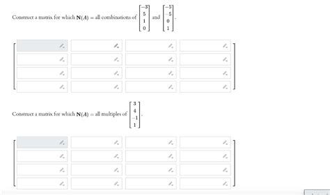 Solved Construct A Matrix For Which N A All Combinations Chegg Com