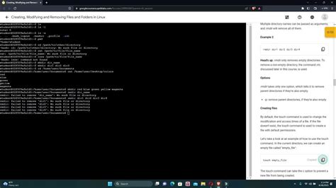 Creating Modifying And Removing Files And Folders In Linux By Coursera