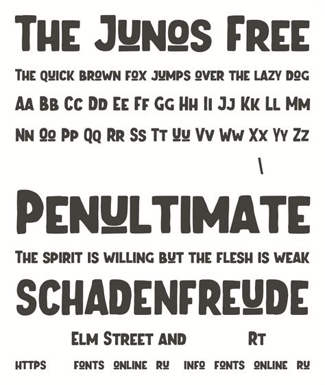 The Junos Free шрифт