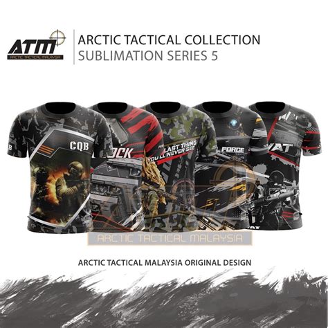 🔥promosi Hebat🔥microfiber Eyelet Sublimation Tactical T Shirt Sniper