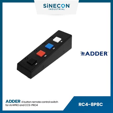 adder rc4 8p8c 4 button remote control switch for av4pro and ccs pro4