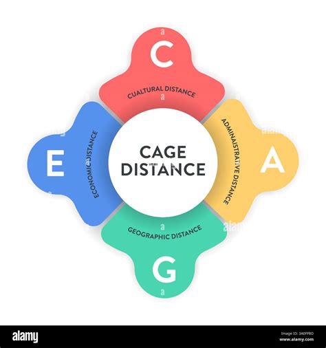 Cage Distance Analysis Framework Strategy Infographic Diagram Chart Illustration Banner Template