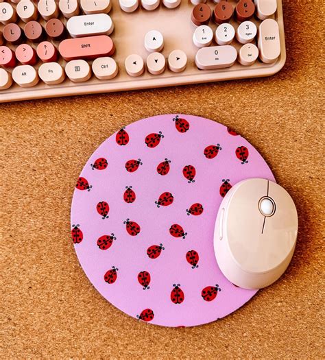 Ladybug Mouse Mat Cute Mouse Pad Office Accessories Desk