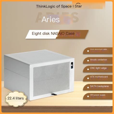 Aries Nas Chassis 8 Discs All Aluminum Atx Motherboard Sfx Power Supply