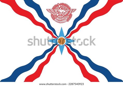 Flag Assyrian People Vector Eps10 File Stock Vector Royalty Free 2287540923 Shutterstock