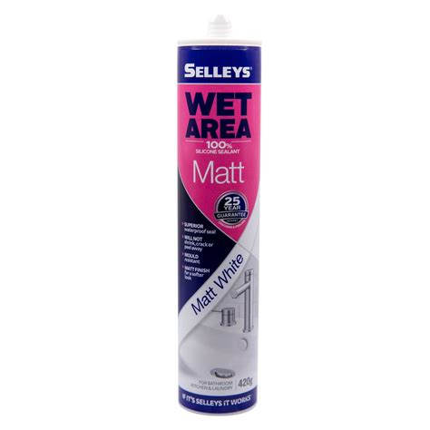 Selleys 420g Matt White Wet Area Waterproof Silicone Sealant Bunnings