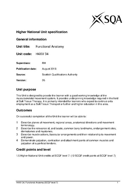 Unit Specification H4xv34 Higher National Unit Specification General Information Unit Title