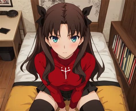 Rin Tohsaka On X Cute Anime Character Fate Stay Night Anime Fate Stay Night Rin
