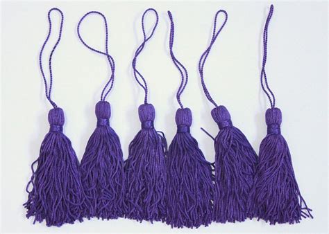 Purple Tassel 3 34 Inch Silky Capped Tassel Craft Supply Sewing