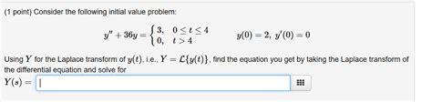 Solved Point Consider The Following Initial Value Chegg