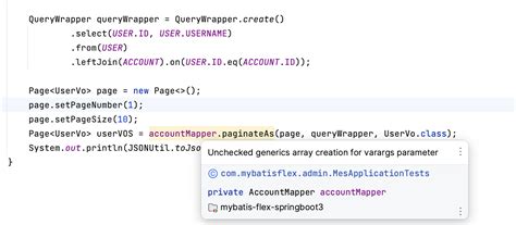 Accountmapperpaginateas报泛型错误 · Issue 80 · Mybatis Flexmybatis Flex · Github