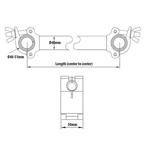 Kupo 250mm Parallel Pipe To Pipe Coupler Silver Kcp 801 Dp Kupo