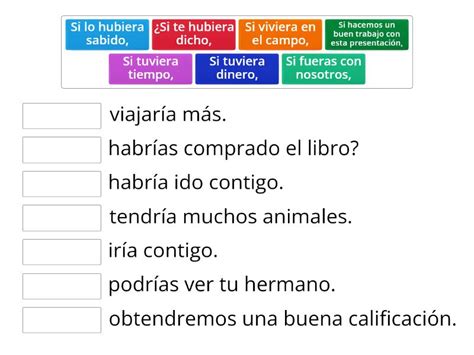 1 Si Clauses Grammar Activity Match Up