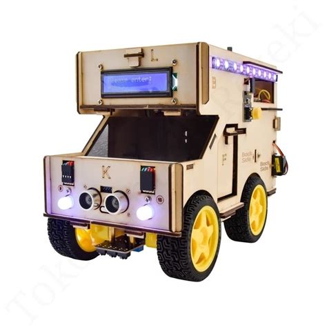 Jual Mobil Van Kit Sensor Board Arduino Diy Car 4wd Project Puzzle Kayu