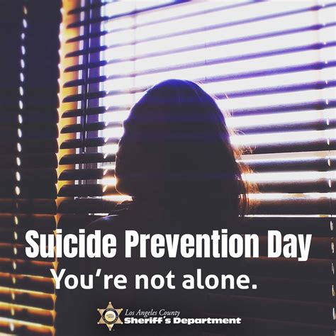National Suicide Prevention Day Los Angeles County Sheriffs Department