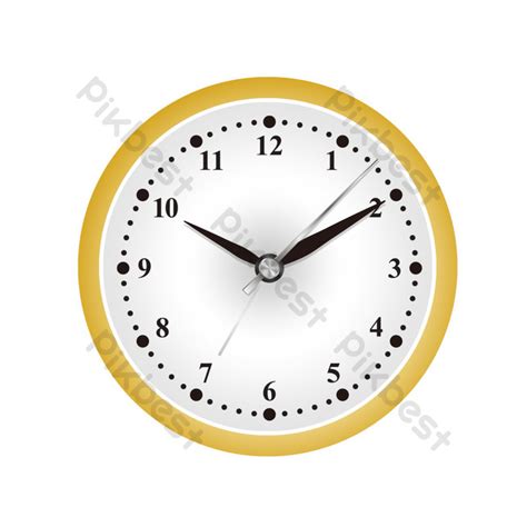 Yellow Time Clock Illustration Png Images Psd Free Download Pikbest