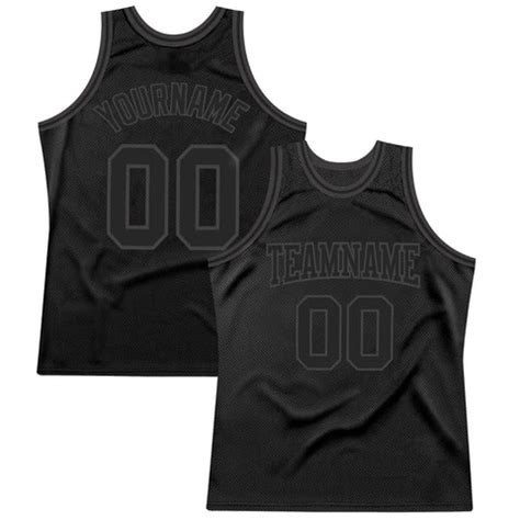 Custom Black Basketball Jersey Steel Gray Authentic Throwback Fansidea