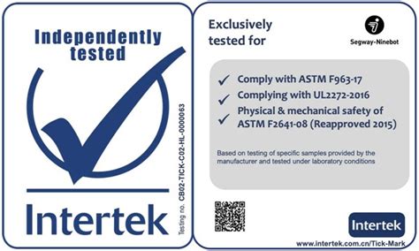 Segway Ninebot Receives The Worlds First Tick Mark Certificate For