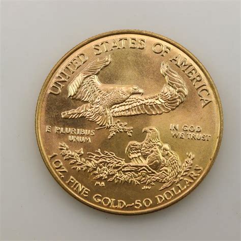 1999 American Eagle Fine Gold 50 Dollar 1oz Coin Property Room