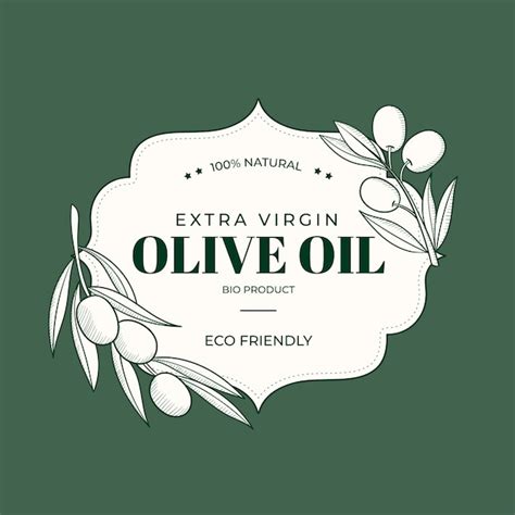 Premium Vector Hand Drawn Vintage Olive Oil Label