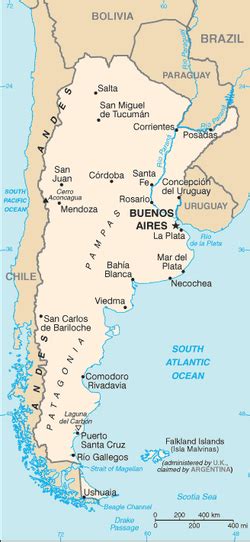 Topografie Argentinie