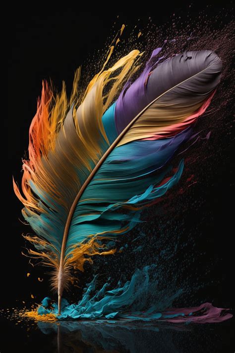 Colorful Peacock Feather Artwork For Canvas Gallery Wraps