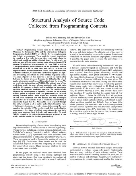 Pdf Structural Analysis Of Source Code Collected From Programming