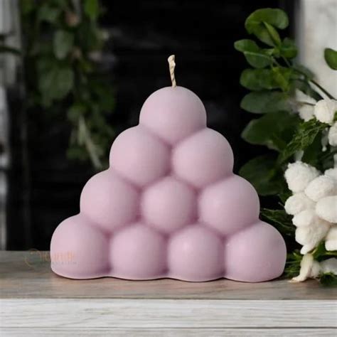 Soy Wax Decorative Bubble Pyramid Candle For Festivals And Ting At