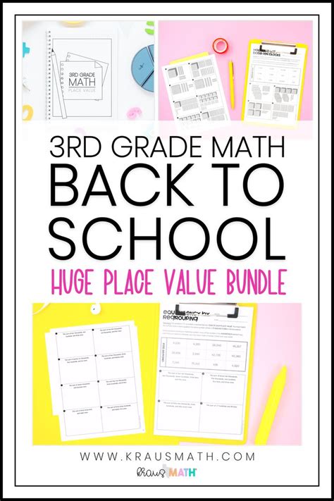 3rd Grade Math Packet 1 Place Value Kraus Math Math Packets 3rd