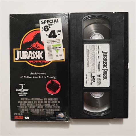 Jurassic Park Original Vhs 1993 Open With Shrink Wrap Still On