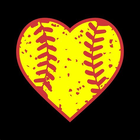 Heart Softball Clip Art At Timothy Jeffords Blog