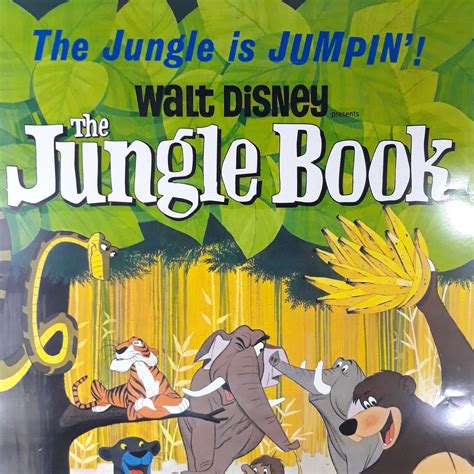 1967 Walt Disney The Jungle Book Laminated Movie Poster Jungle Is