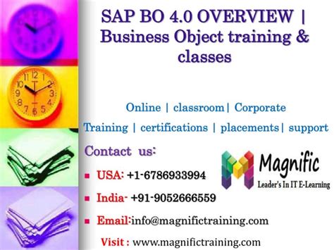 Sap Bo 4 0 Overview Business Object Training And Classes Pdf Databases Computer Software