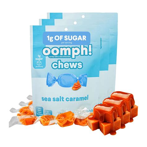 Oomph Sweets Sea Salt Caramel Keto Taffy Candy Low Carb Low Sugar Vegan