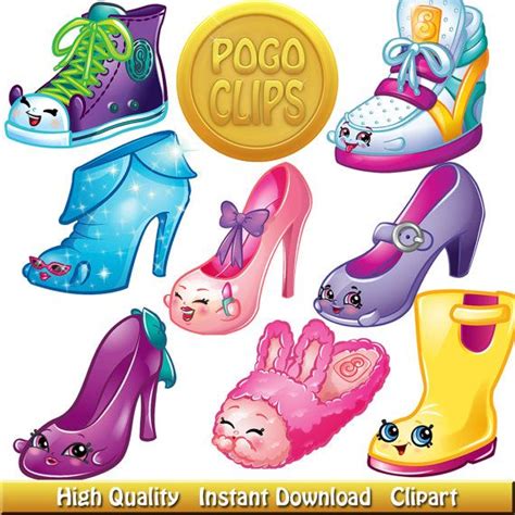 49 Shopkins Shoes Clip Art Diy Instant Download Printable High Quality