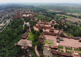 Aerial Photography Panorama Of Agra Fort India Footage Video Template Download Video
