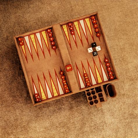 3d Printable Backgammon Board Game By Lazy Bear