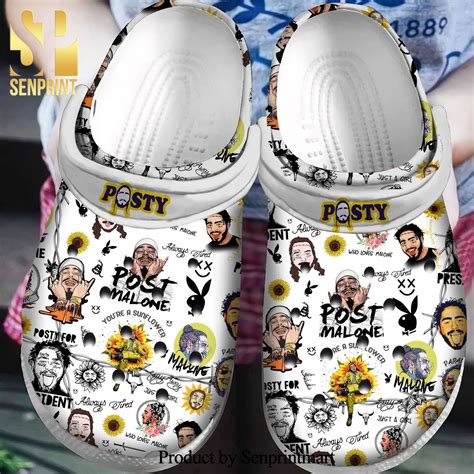 Posty Post Malone For Men And Women Rubber Crocs Crocband Adult Clogs Senprintmart Store