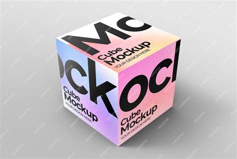 Premium Psd Cube Mockup For Branding And Advertising Presentations