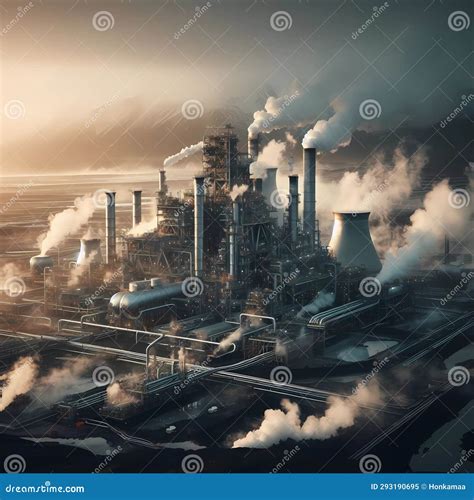 Geothermal Power Plant Stock Illustration Illustration Of Space