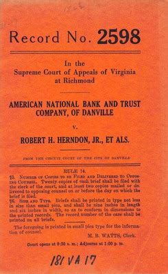 American National Bank And Trust Company Of Danville V Robert H Her