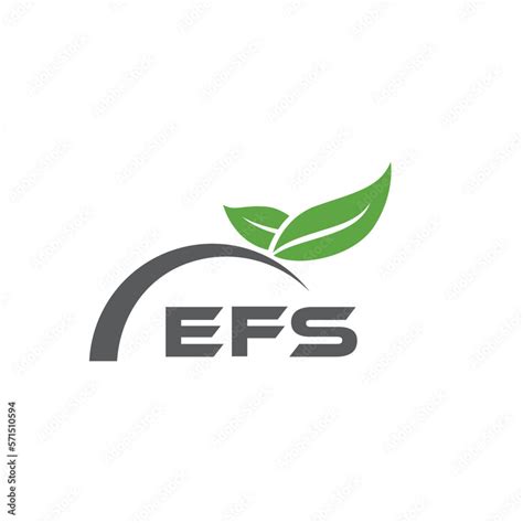 Efs Letter Nature Logo Design On White Background Efs Creative