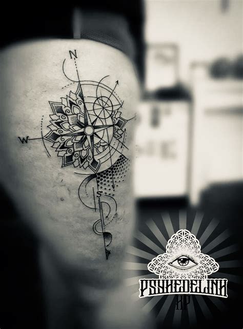 Tattoo By Kp Compass And Geometry Touch Of Mandala Sacred